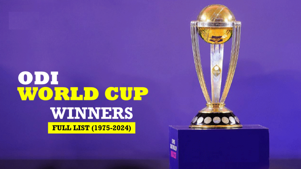 ODI World Cup winners